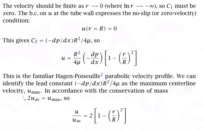 Solved Derive the following expression for Hagen-Poiseuille | Chegg.com