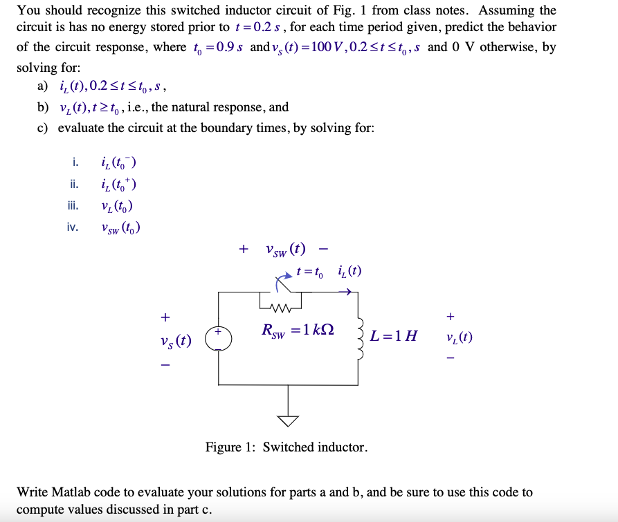 Solved You should recognize this switched inductor circuit | Chegg.com
