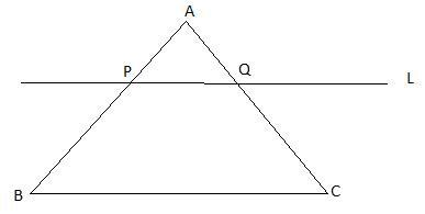 Solved Thales Theorem in a triangle (The line L parallel to | Chegg.com