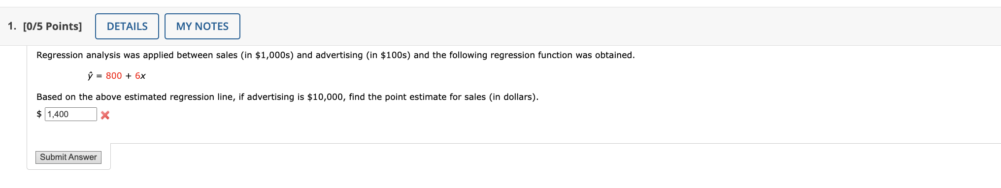 Solved [0/5 ﻿Points]Regression analysis was applied between | Chegg.com