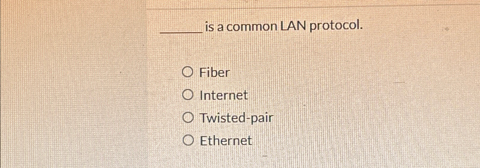 Solved q, ﻿is a common LAN | Chegg.com