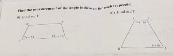Solved Find the measurement of the angle indicated for each | Chegg.com