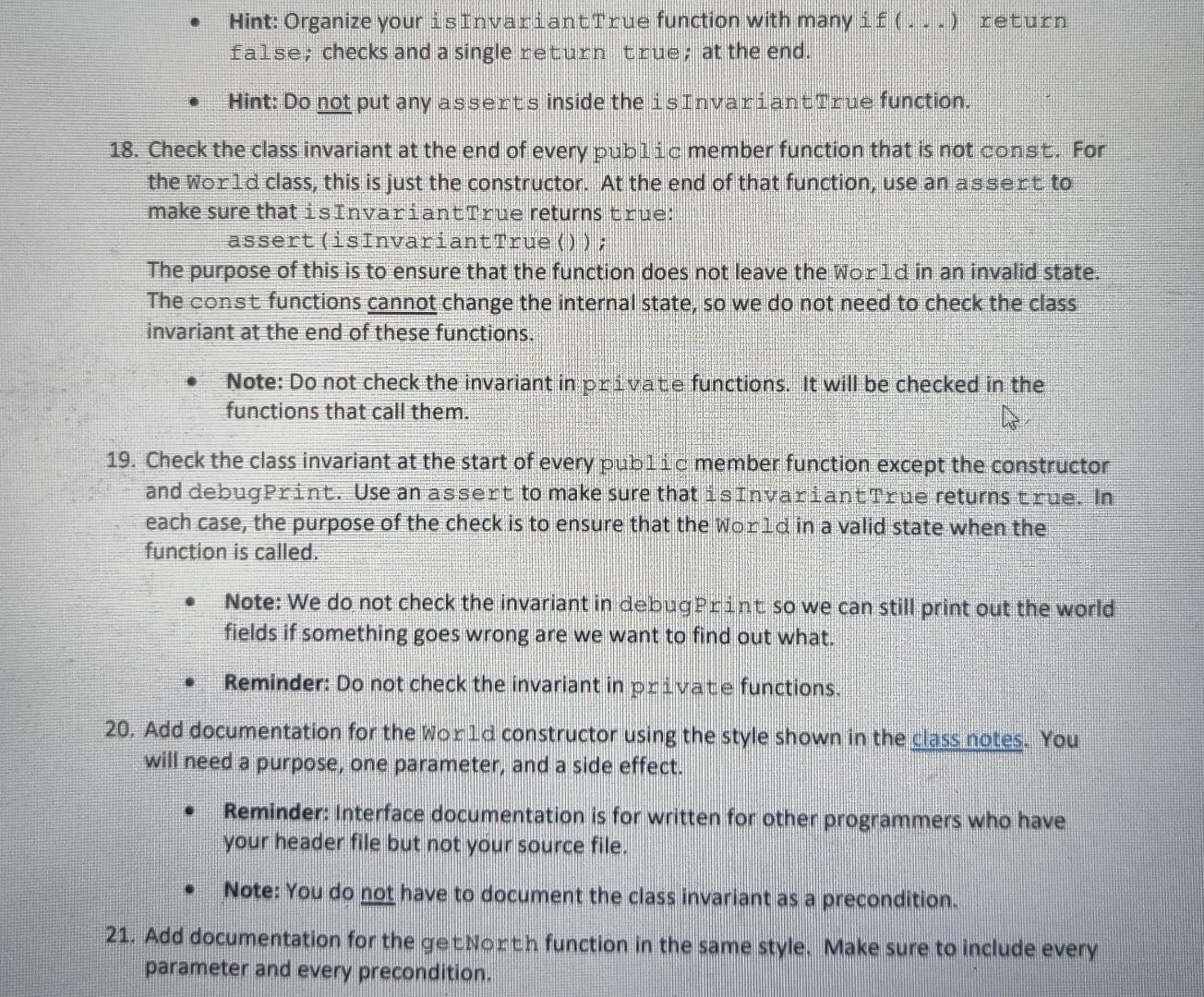 Solved Part B Refactor World Into A Class 35 15 Test 