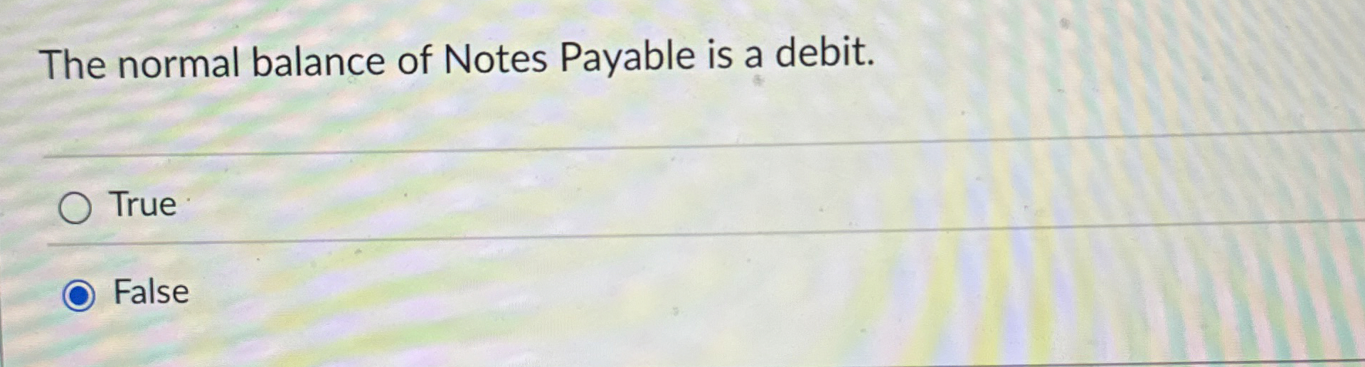 Solved The normal balance of Notes Payable is a | Chegg.com
