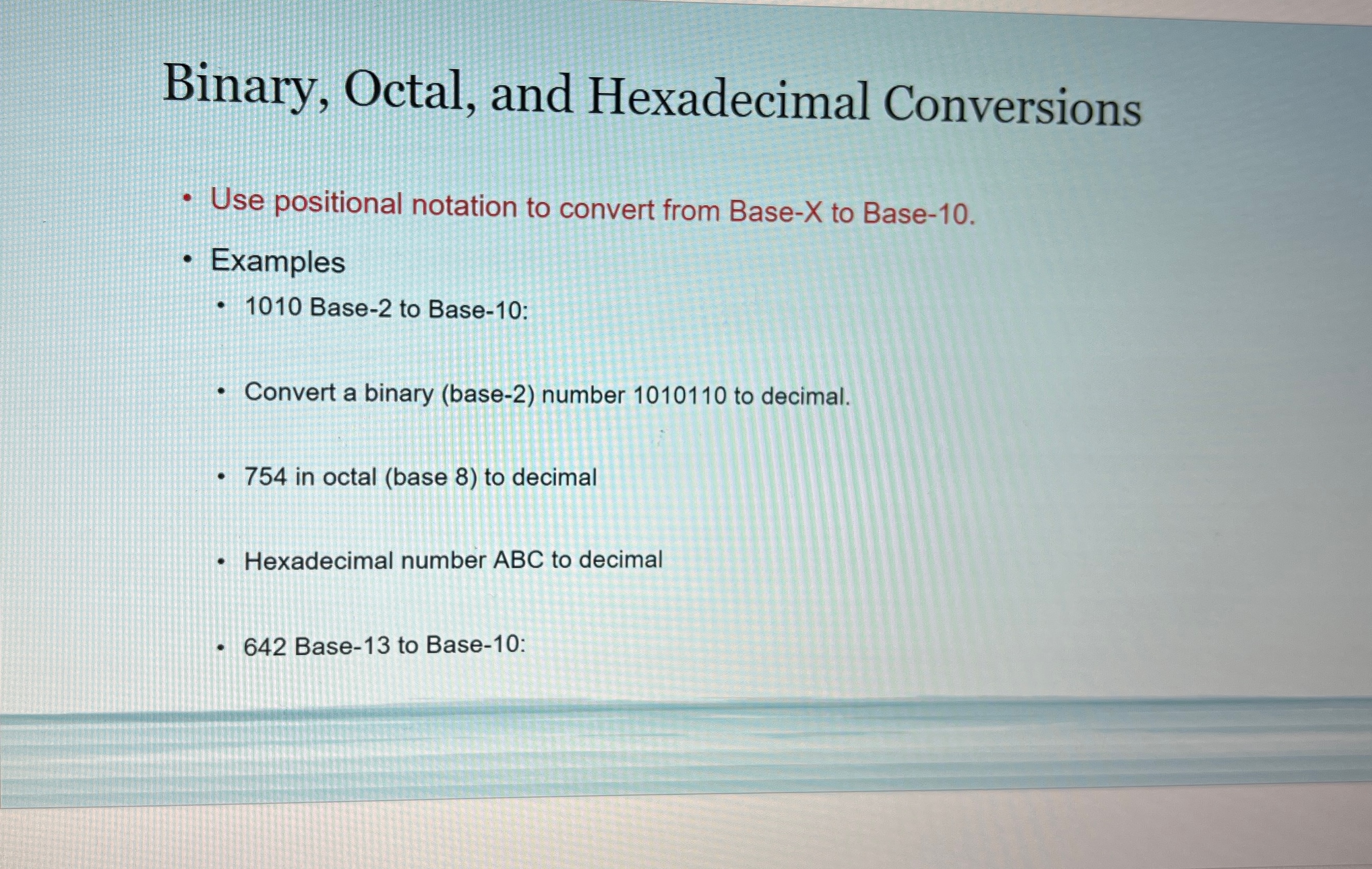 Solved Binary Octal And Hexadecimal ConversionsUse Chegg