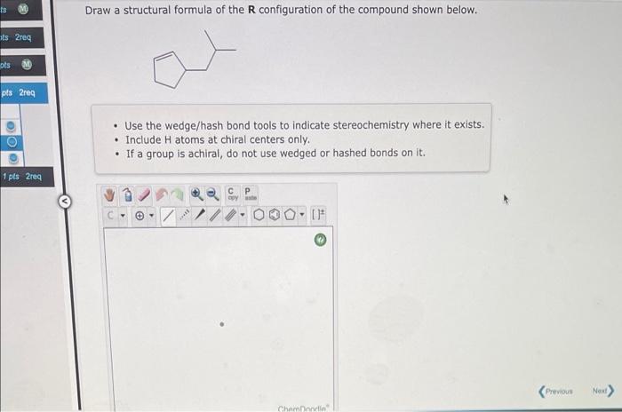 Solved ts Draw a structural formula of the R configuration | Chegg.com