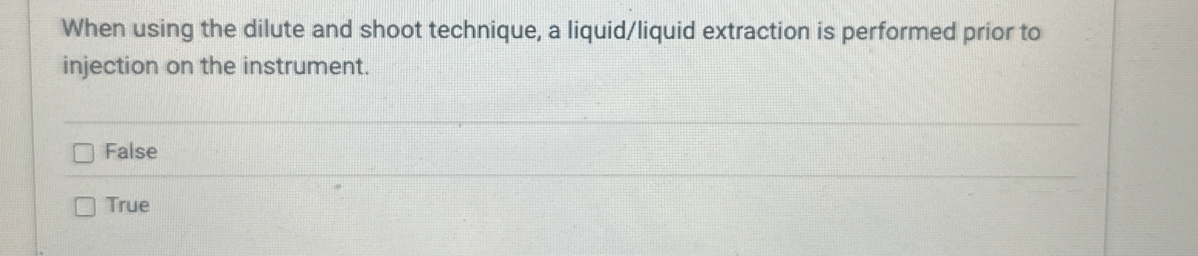 Solved When using the dilute and shoot technique, a | Chegg.com