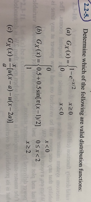 Solved 2.2-5. Determine which of the following are valid | Chegg.com