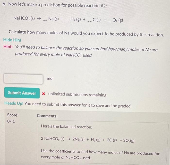 Solved calculate how many moles of Na would you expect to be | Chegg.com