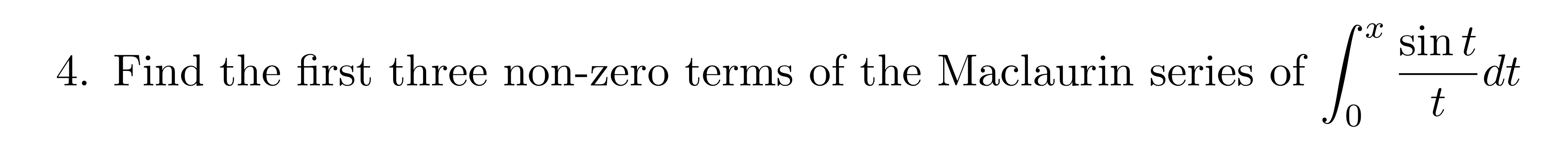 Solved Find the first three non-zero terms of the Maclaurin | Chegg.com