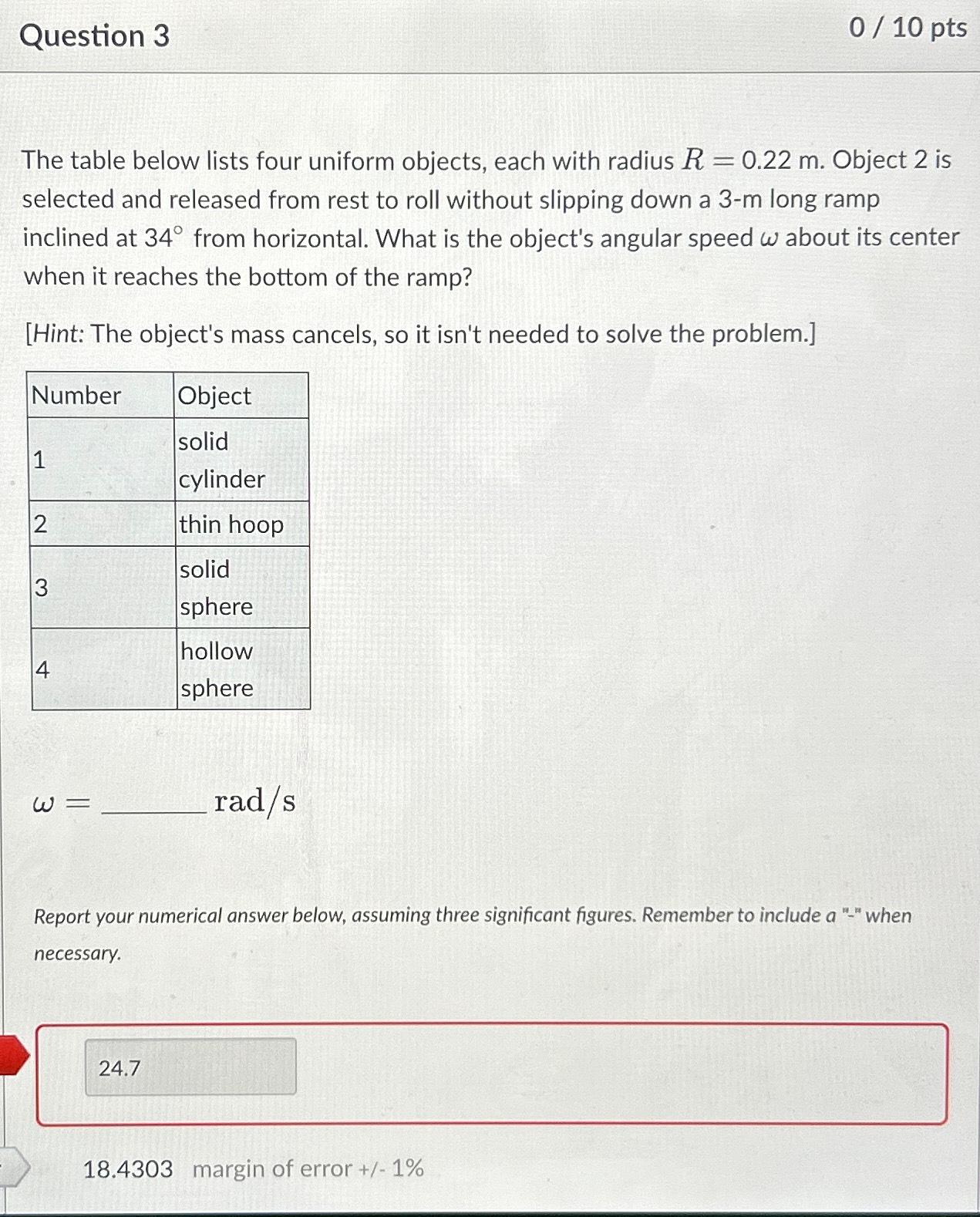 Solved Question 3010 ﻿ptsThe table below lists four uniform | Chegg.com