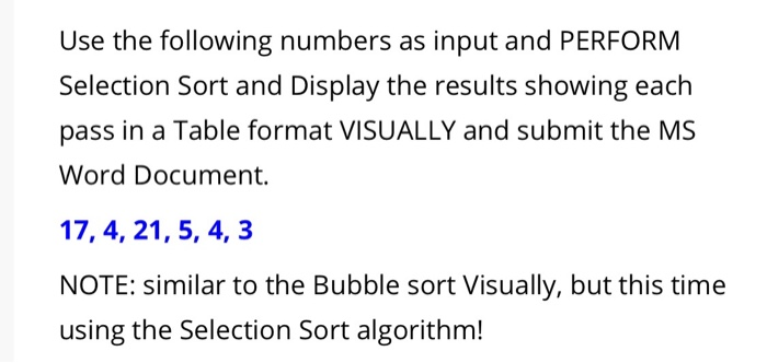 Solved Use the following numbers as input and PERFORM | Chegg.com