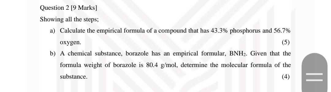 Solved Question 2 [9 Marks] Showing all the steps; a) | Chegg.com