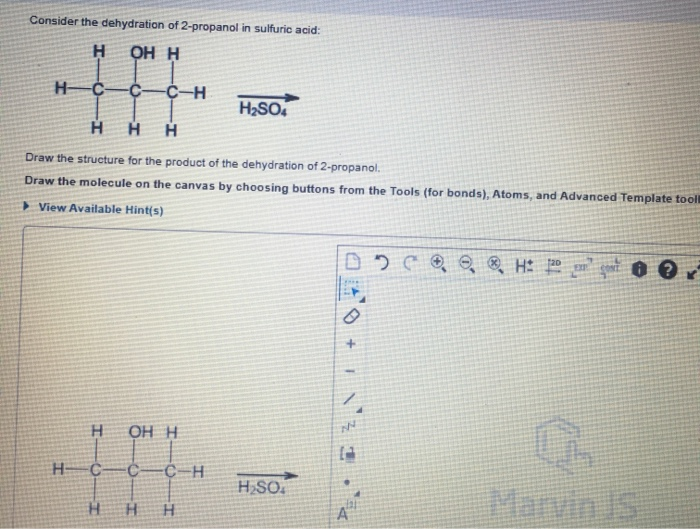 Solved Consider the dehydration of 2-propanol in sulfuric | Chegg.com