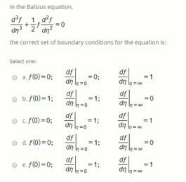 Solved in the Balsius equation dno the correct set of | Chegg.com