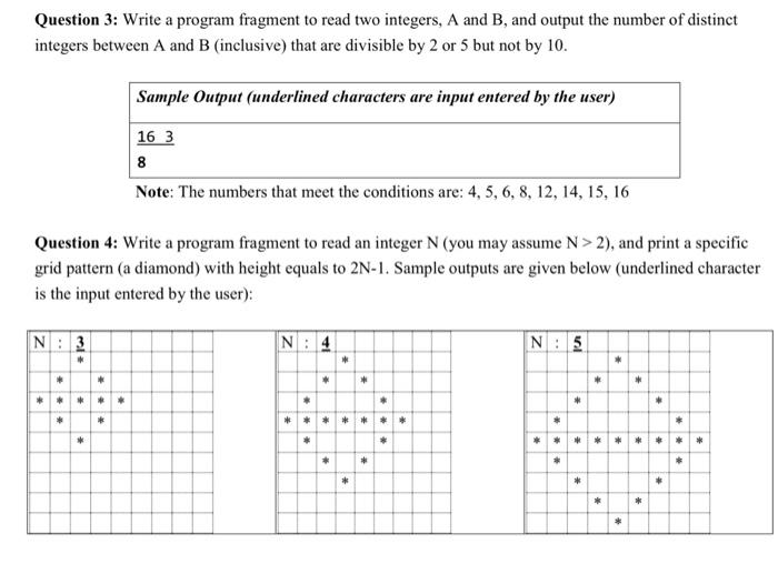Solved Question 3 Write A Program Fragment To Read Two 3797