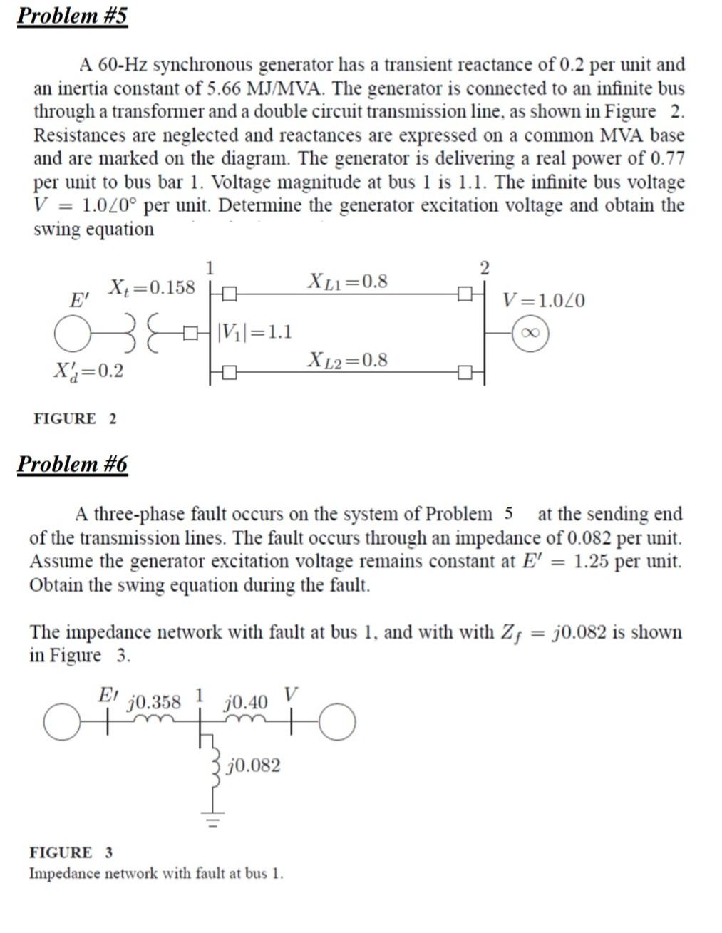 Solved Problem #5 A 60-Hz synchronous generator has a | Chegg.com