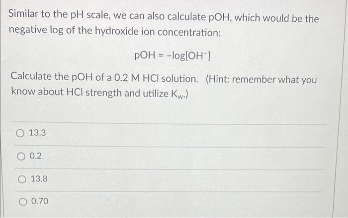 Solved Try out utilizing the Kw expression for calculations: | Chegg.com