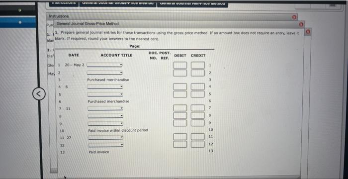 Solved Purctisses Transactions-Giross-Price and Net-Price | Chegg.com