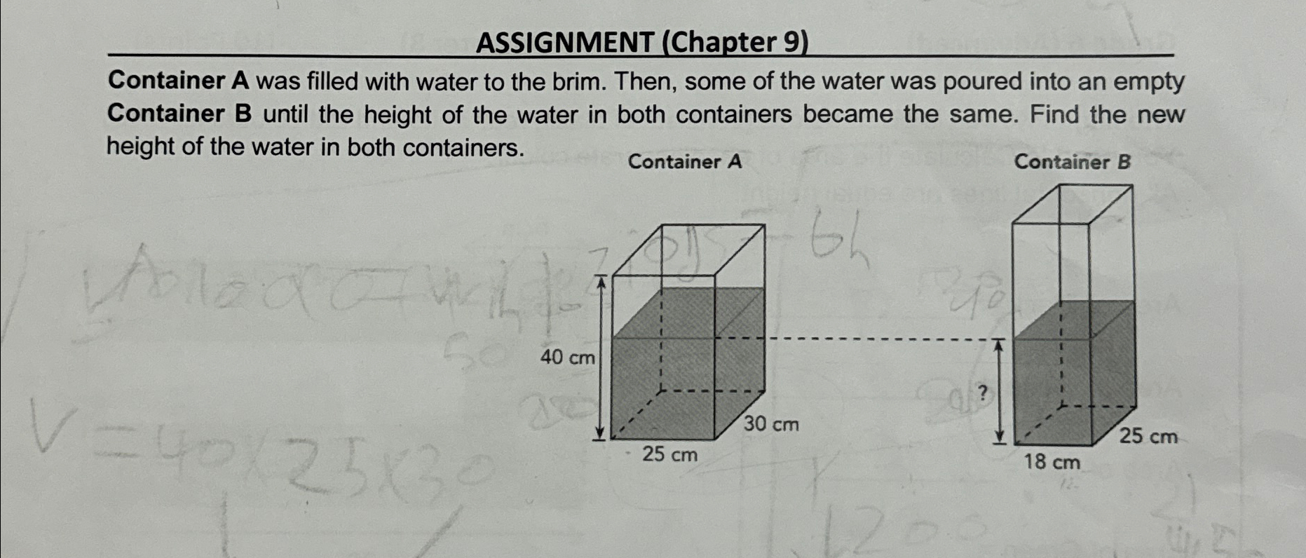 Solved ASSIGNMENT (Chapter 9)Container A was filled with | Chegg.com