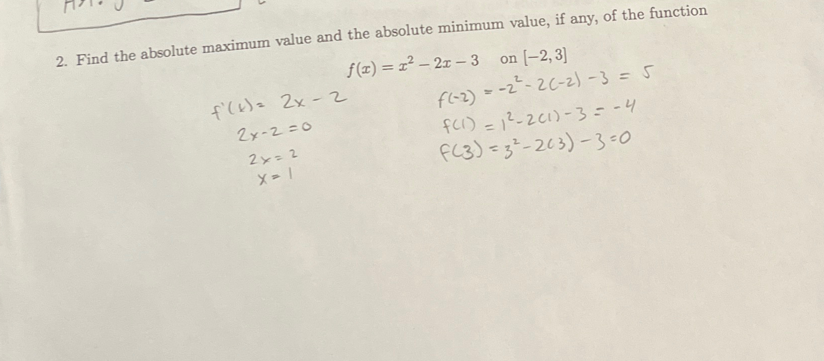 Solved Find the absolute maximum value and the absolute | Chegg.com