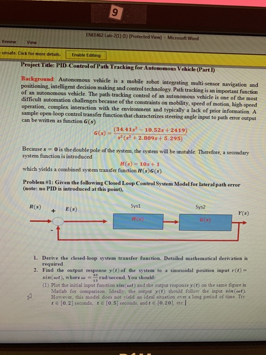 Solved 9 ENEE462 Lab-20) a) (Protected View) - Microsoft | Chegg.com