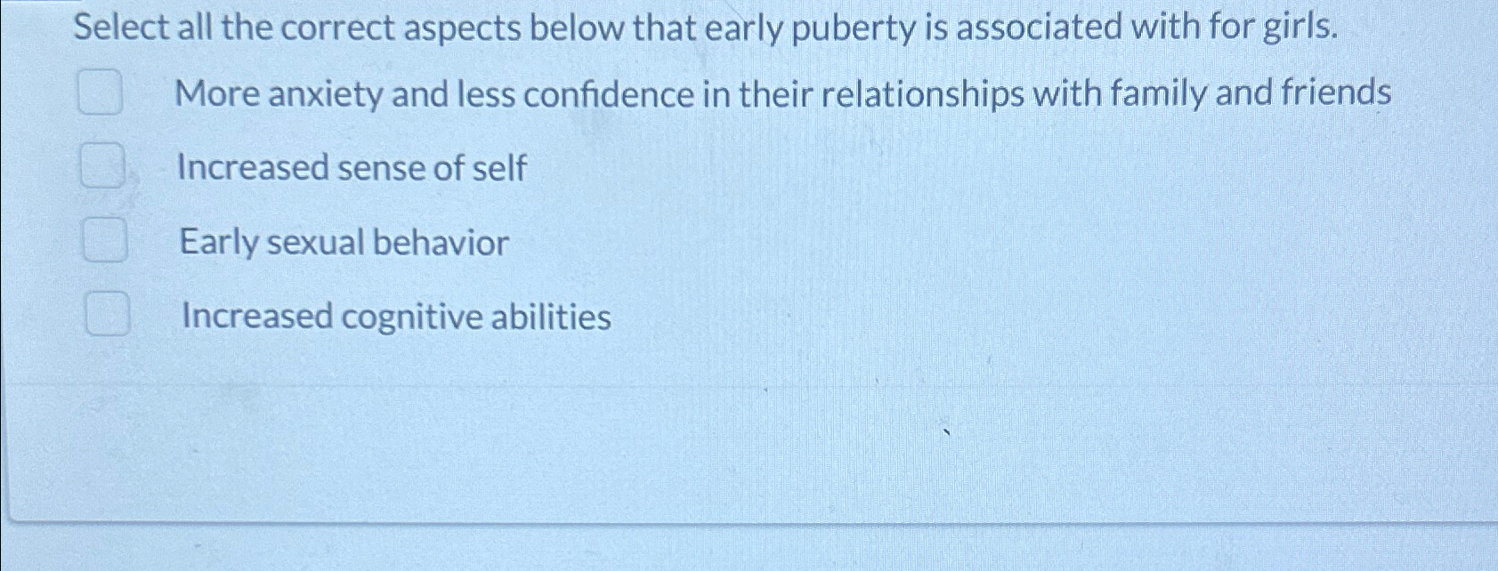 Solved Select all the correct aspects below that early | Chegg.com