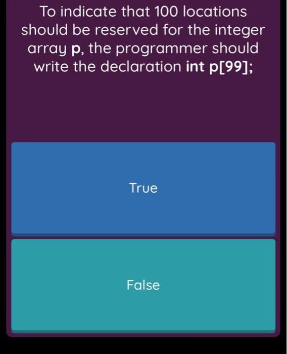 Solved Which of the following is a valid C++ array | Chegg.com