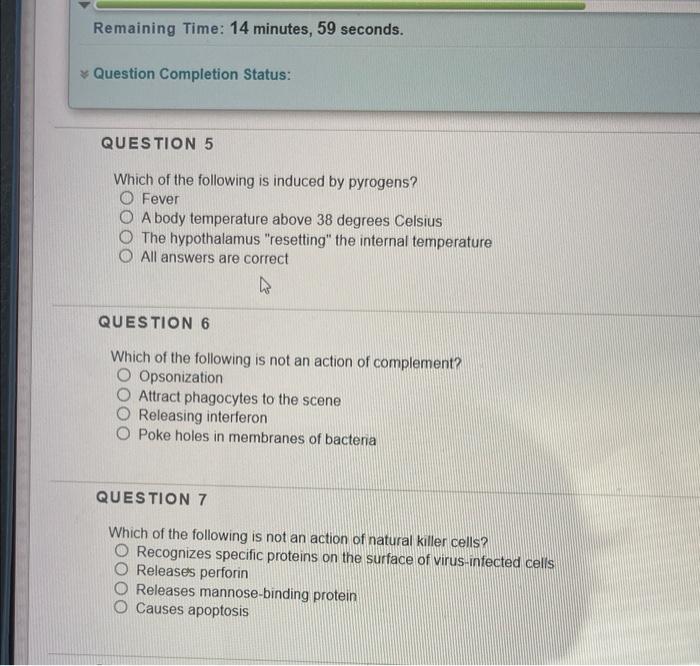 Solved Which of the following is induced by pyrogens? Fever | Chegg.com