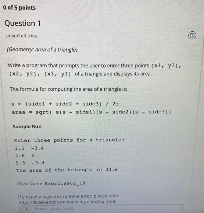 Solved of 5 points Question 1 Unlimited tries (Geometry: | Chegg.com Solved of 5 points Question 1 Unlimited tries (Geometry: | Chegg.com