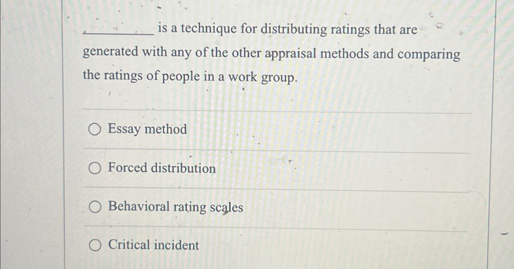 Solved is a technique for distributing ratings that are | Chegg.com