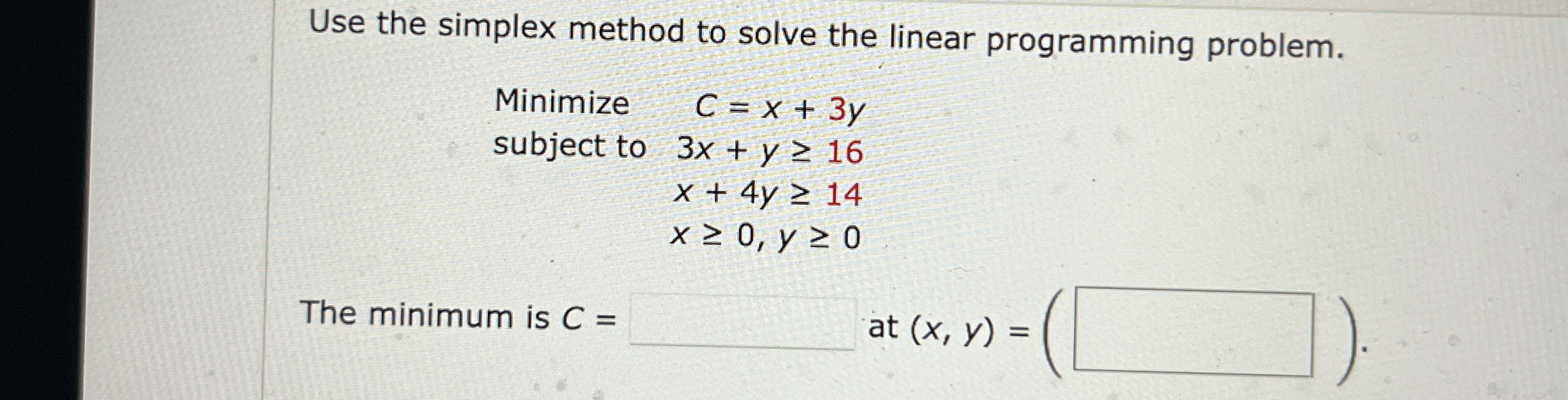 Solved Use the simplex method to solve the linear | Chegg.com