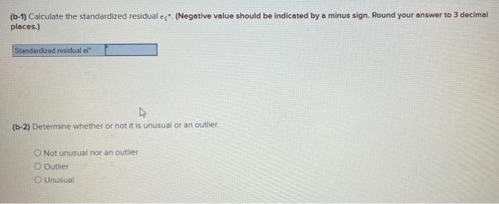 Solved 24. Se - 11 (-1) Calculate the standardized residual | Chegg.com