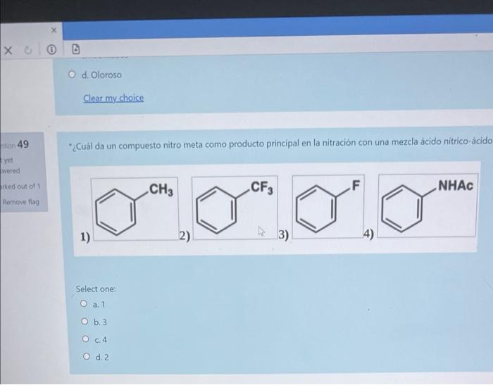 Solved which gives a nitro meta compound as the main product | Chegg.com