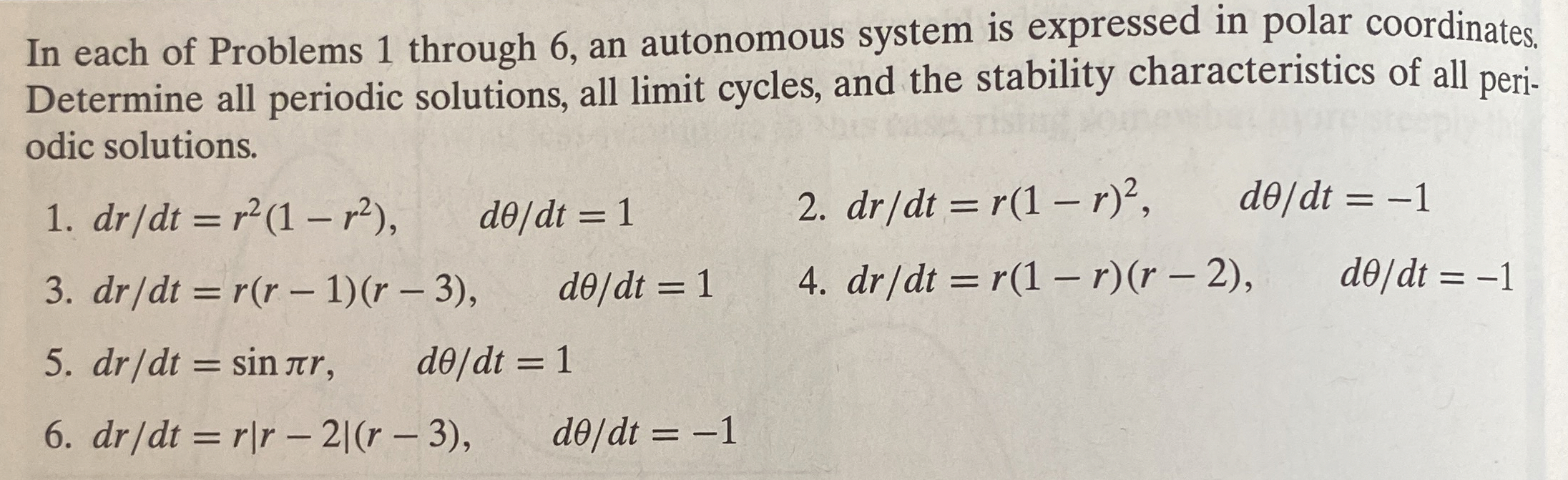 Solved In each of Problems 1 ﻿through 6, ﻿an autonomous | Chegg.com