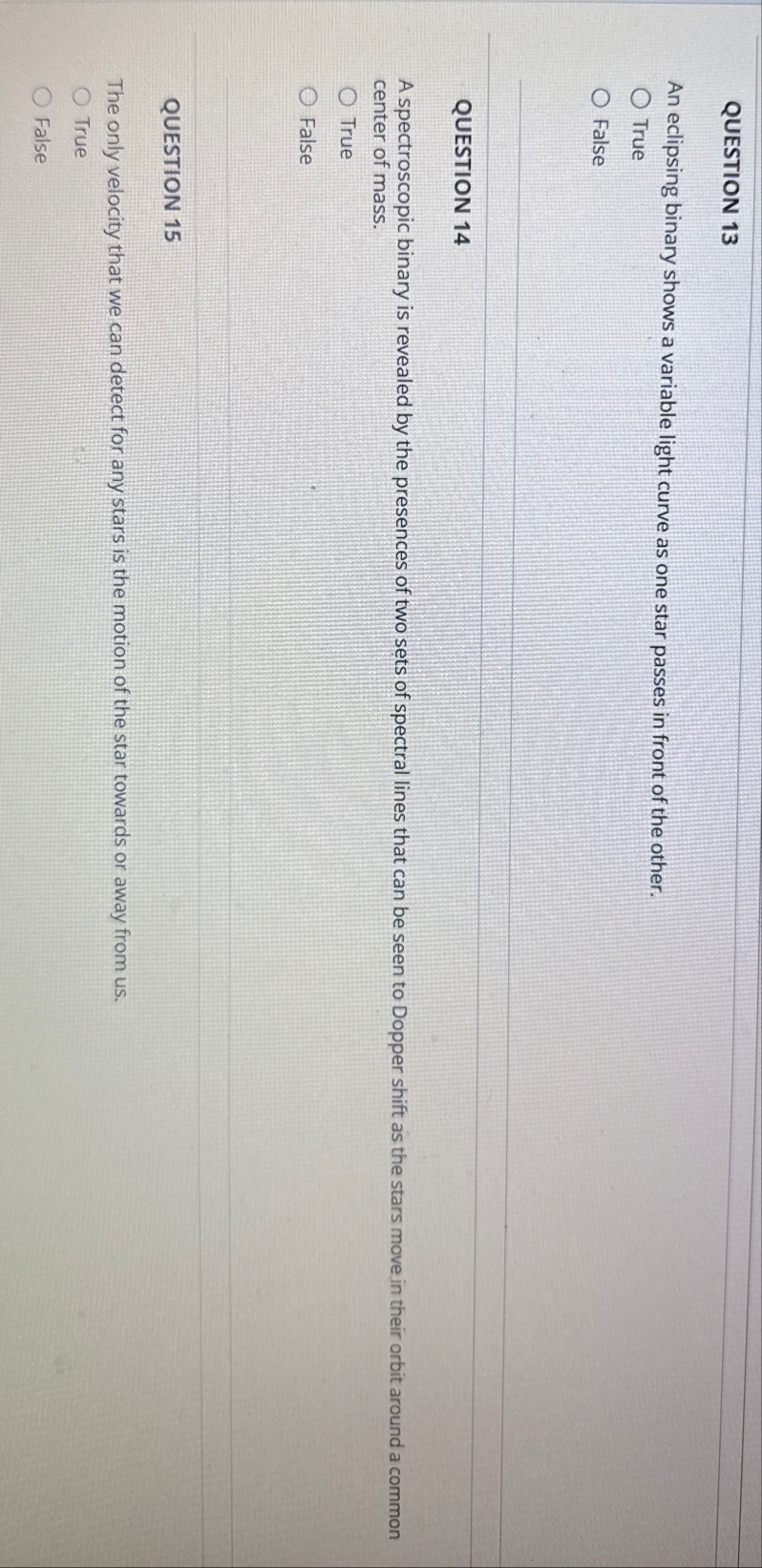 Solved QUESTION 13An eclipsing binary shows a variable light | Chegg.com