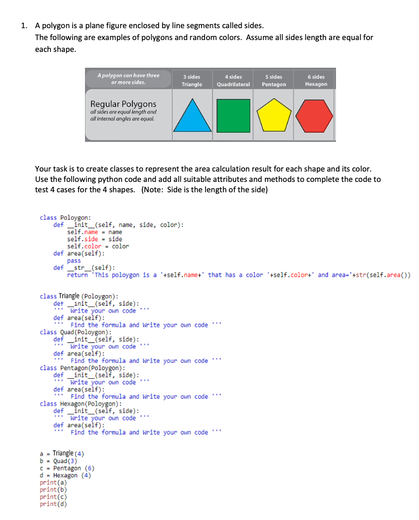 A polygon is a plane figure enclosed by line segments | Chegg.com