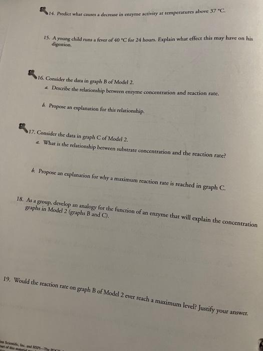 Solved Model 2-Amylase Rate of Reaction (Substrate | Chegg.com