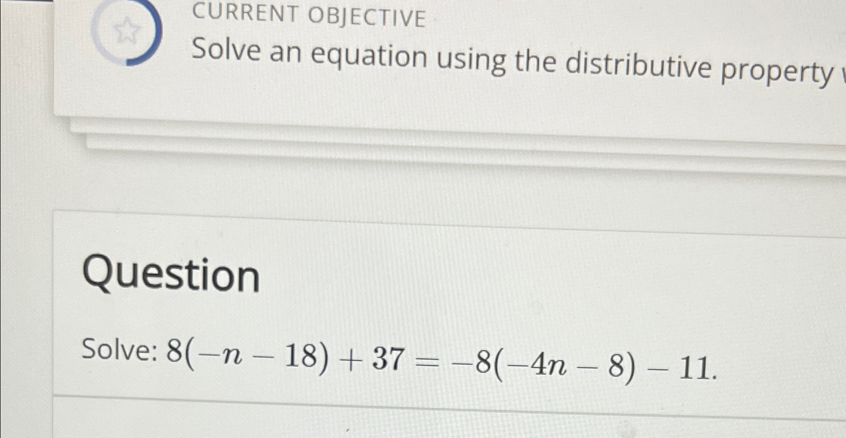 Solved Current Objectivesolve An Equation Using The