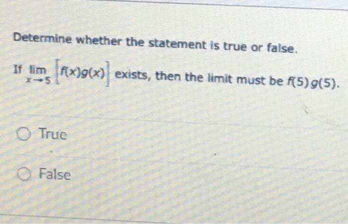 Solved Determine whether the statement is true or false. If | Chegg.com