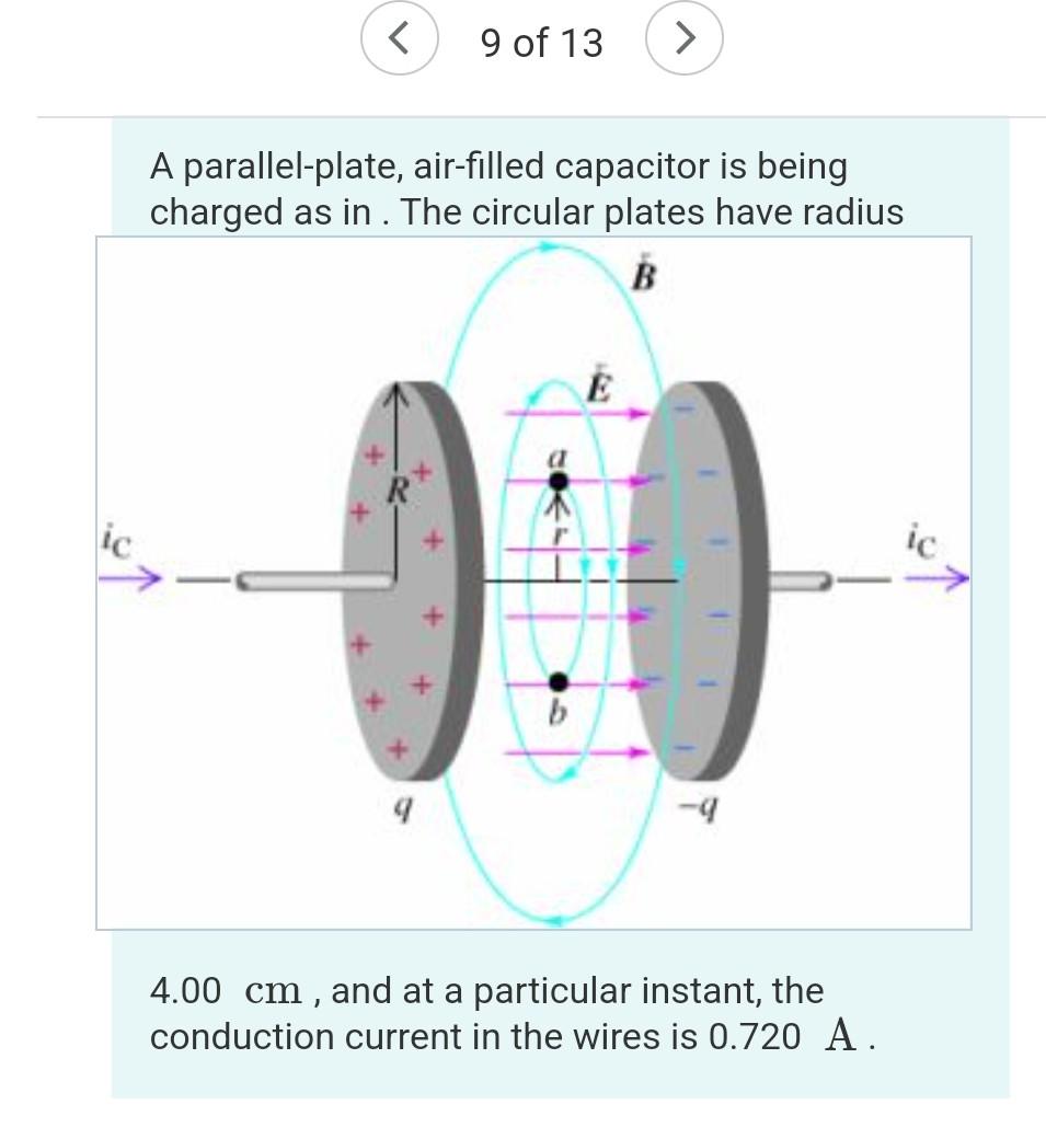 Solved A parallel-plate, air-filled capacitor is | Chegg.com