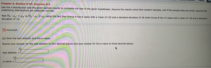 Solved Chapter 6 Section 4 Ht Exercise 211 Use The 2784