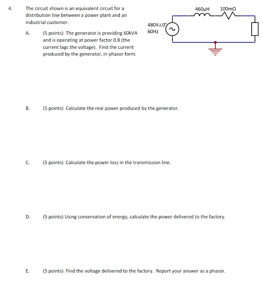 Solved 4. ﻿The circuit shown is an equivalent circuit for a | Chegg.com