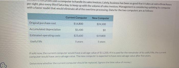 Solved compter to handle its sales invoices. Lately, | Chegg.com