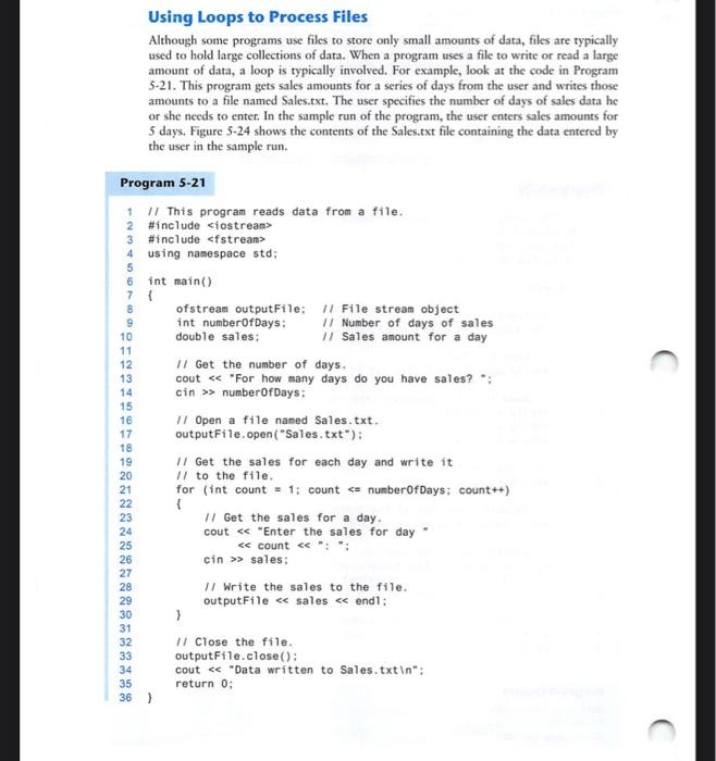 Using Loops to Process Files Although some programs | Chegg.com
