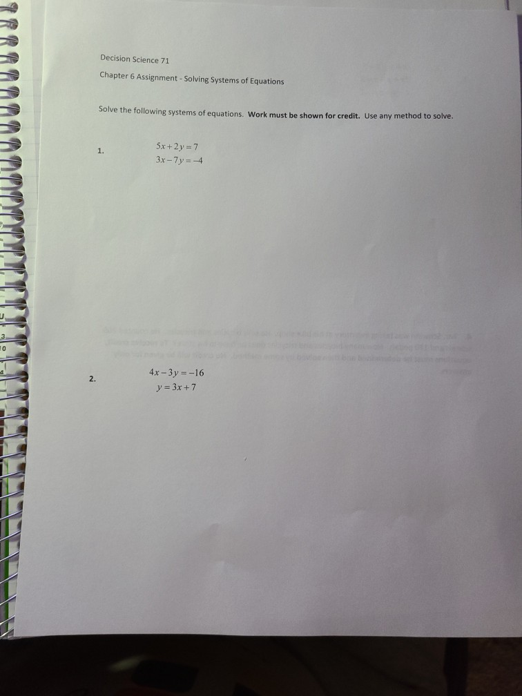 Solved Decision Science 71 Chapter 6 Assignment - Solving | Chegg.com