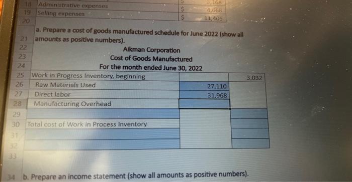Solved Q3 Cost of Goods Manufactured \& Partial Incon Akman | Chegg.com