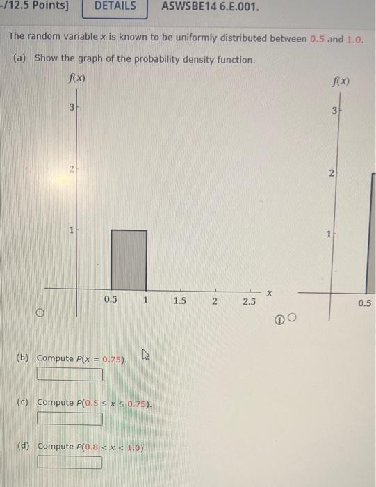 Solved The random variable x is known to be uniformly | Chegg.com
