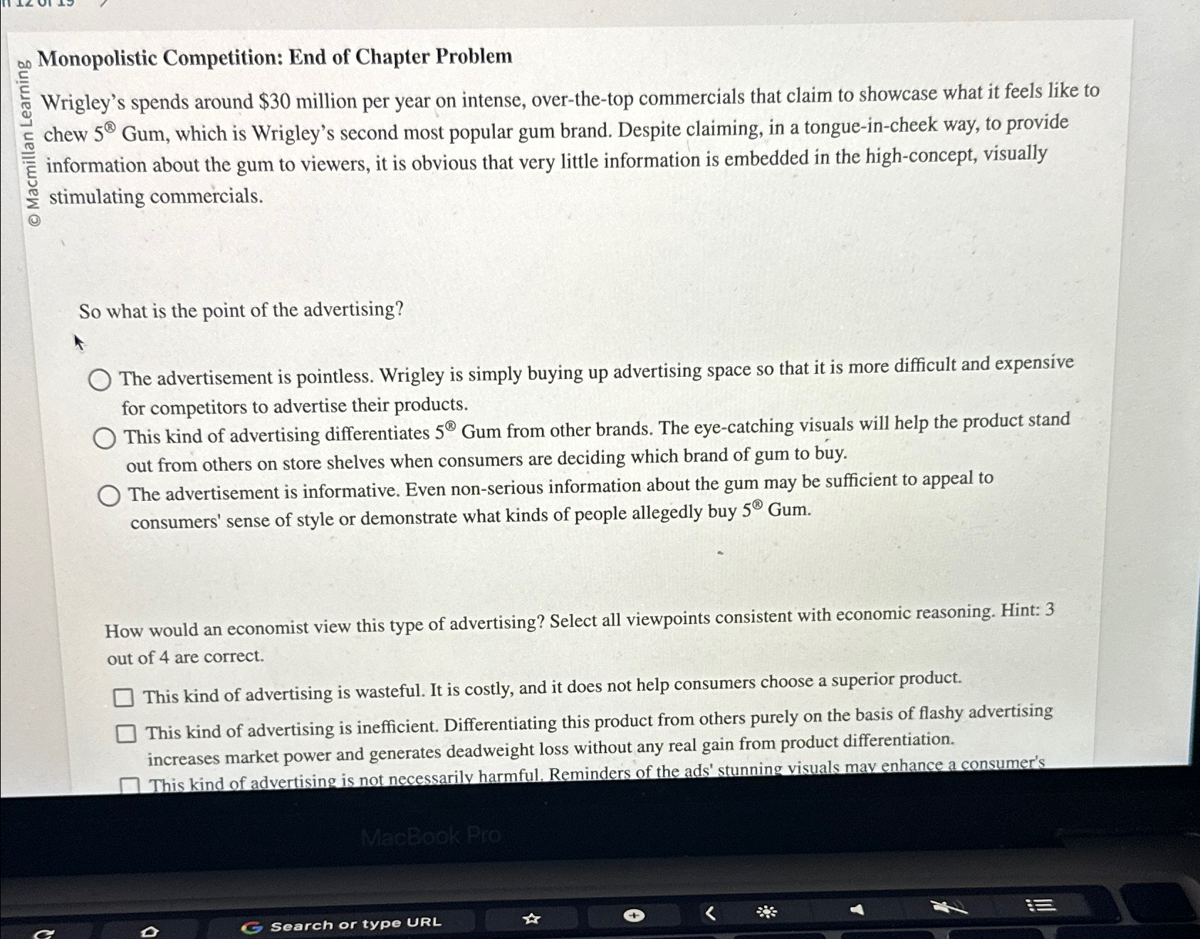 Solved Qo Monopolistic Competition: End of Chapter | Chegg.com