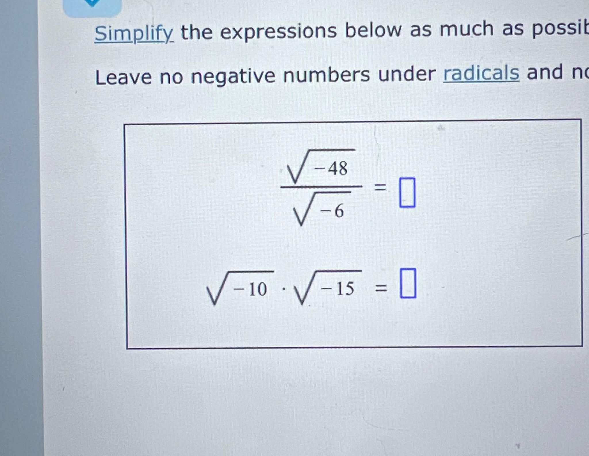 Solved Simplify the expressions below as much as possitLeave | Chegg.com
